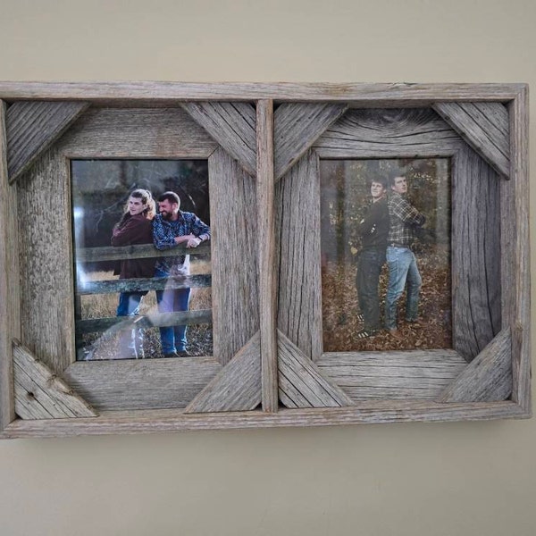 Cornerblock Frame in Rust - Farmhouse Picture Frame - Wood Picture ...