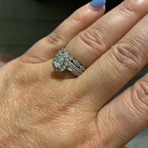 Infinity Garnet Engagement Ring Curve Wedding Band 8x10mm | Etsy