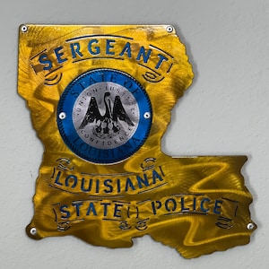 Louisiana State Police Badge, Custom State Police Badge, Metal Art ...