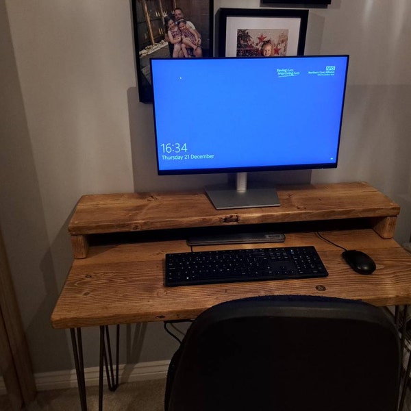 Rustic Desk for Home Office Desk Hairpin Legs Steel Legs Reclaimed Desk ...