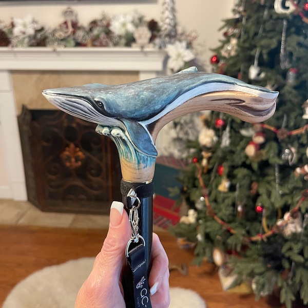 Crying Mermaid Siren Girl Wooden Walking Stick Cane - Fantasy Wood ...