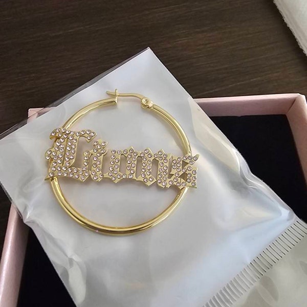Custom Name 3D Belly Ring, 18K Gold Body Jewelry, Surgical Steel, Cute ...