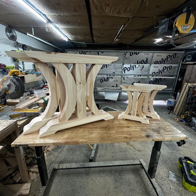 Seamless Trestle Table Frame, Free Shipping, Set of Two W/frame, Dining ...