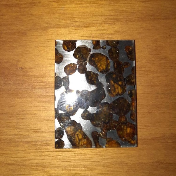 100% High‑olivine Sericho Pallasite Meteorite Slice/meteorite Pendant ...