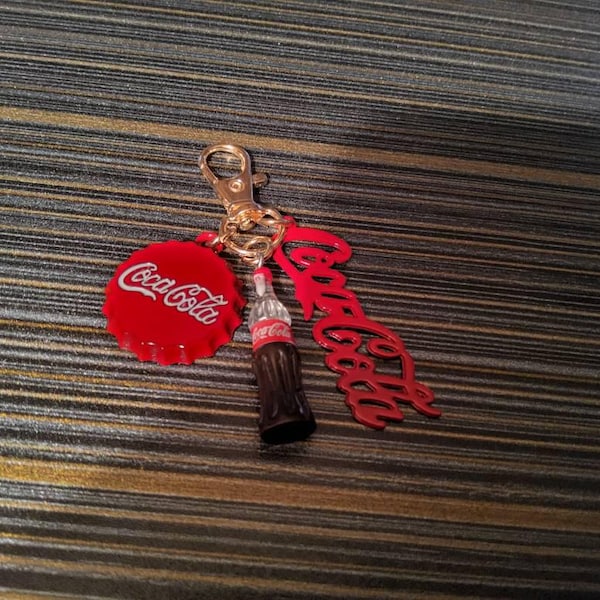 Coca Cola Keychain Inspired | Coke Bottle and Bottle Top Keychain ...