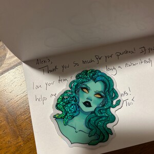 Holographic Medusa Sticker, Vinyl Sticker, Mythology, Fantasy Sticker ...