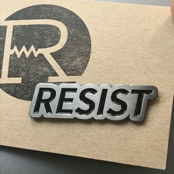 RESIST Enamel Pin / Anti-trump Resistance / Political Statement Lapel ...