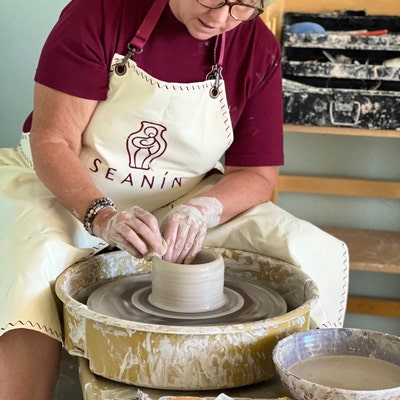 Personalized Split Leg Pottery Ceramics Apron, Logo Embroidered Craft ...