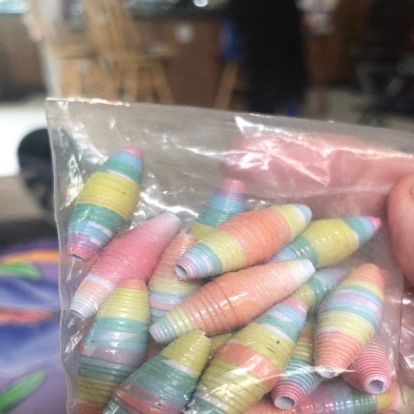 Assorted Recycled Magazine Handmade Paper Beads 1” Set of 20: New Bulk ...