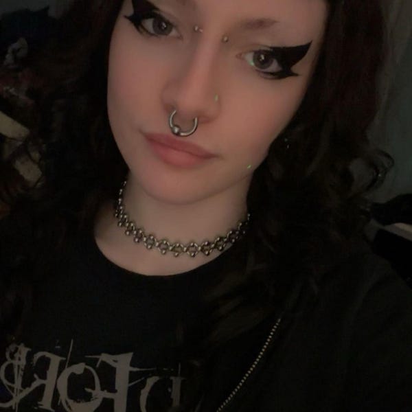 Chunky Gothic Cross Rope String Necklace Silver Stainless Steel Y2K ...