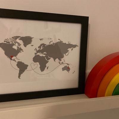 World Map. Together Forever Never Apart. Long Distance Gift. Going Away ...