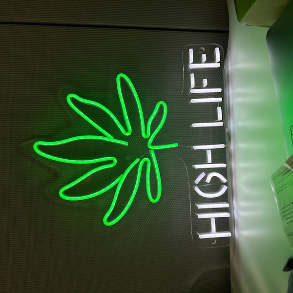 High Life Neon Sign,high Life Led Sign,high Life Walll Decor,marijuana ...