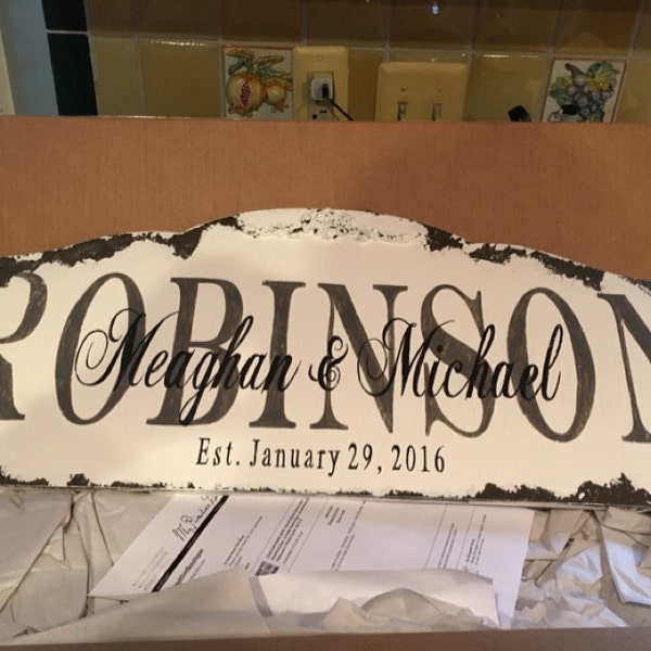 Last Name Sign | Family Name Sign | Rustic Wedding Decor | Rustic ...