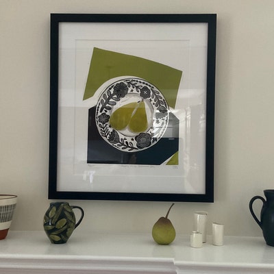 Flint Pink Tiger-animals-jungle-linocut-original - Etsy