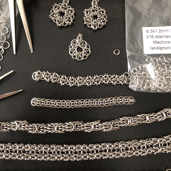 8.5x1.2mm, Stainless Steel Jump Rings, Machine Cut, Chainmaille Rings ...