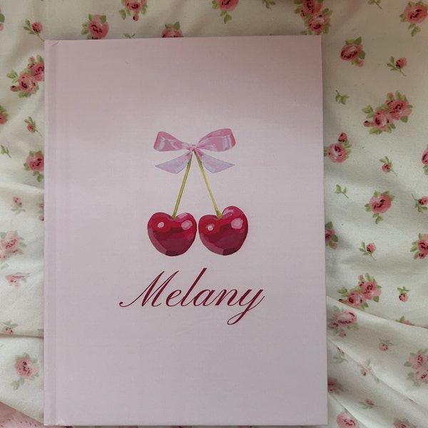 Personalized Coquette Journal Floral Notebook Cursive Name Custom ...