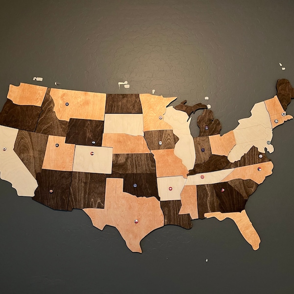 USA States Flags Push Pins - Etsy