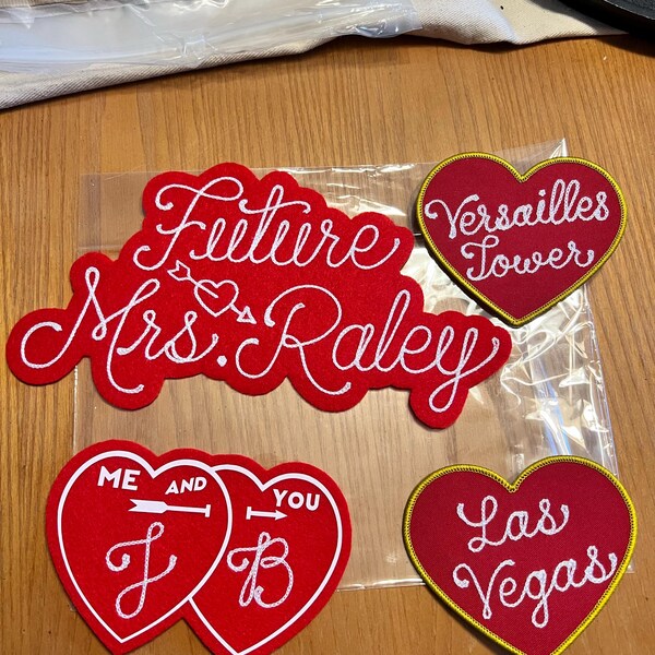 Custom Name Patch With Cursive Script Font | Handmade Chainstitch ...