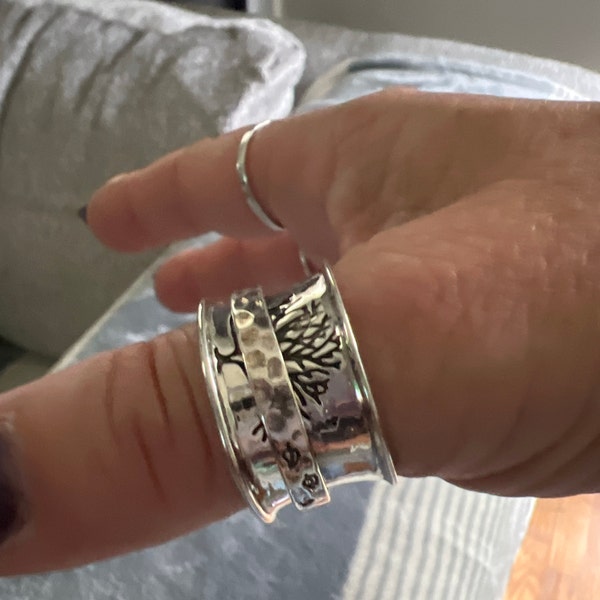 Tree of Life Ring, Spinner Ring, Sterling Silver Ring for Women, Nature ...