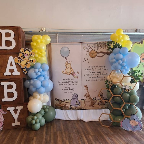 8x8 Feet Giant Pooh Book Backdrop/ Classic Winnie the Pooh Backdrop in ...