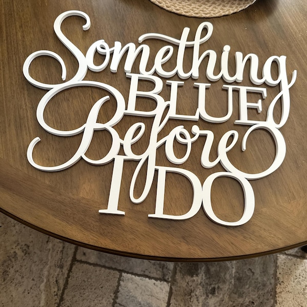 Something Blue Before I Do Sign for Bridal Shower Backdrop Wall ...