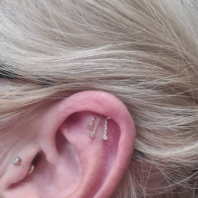 14k Solid Gold Snake Helix Daith Rook Conch Ring Septum Hoop Snake ...