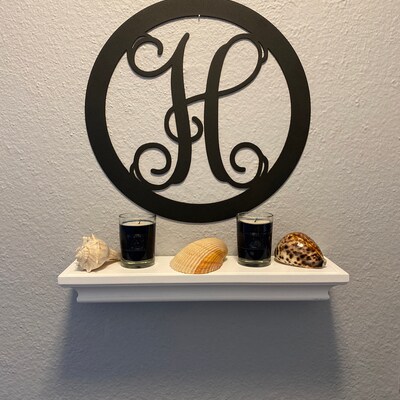 Metal Monogram Framed Initial Door Letter Sign Hanger - Etsy