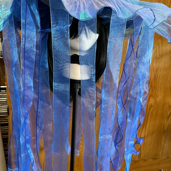 Custom Color Dreamy Jellyfish Hat Holographic Metallic Space Rave Hat ...