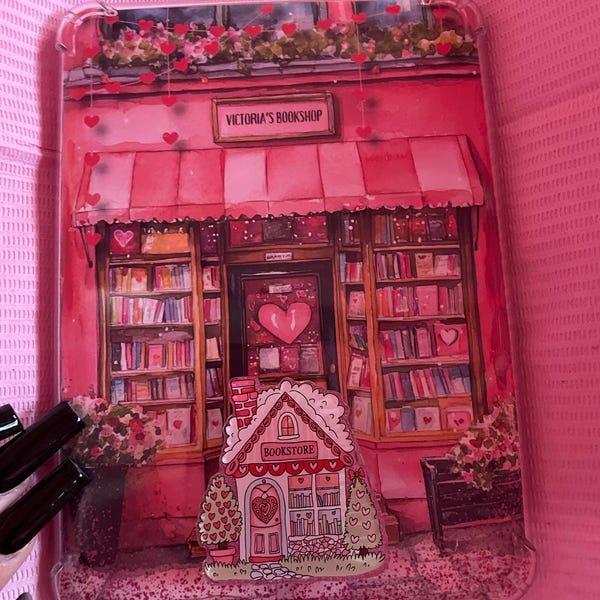 Personalized With Name Hot Pink Bookshop No.1 Kindle Insert - Etsy