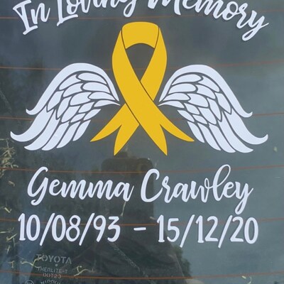 Breast Cancer in Loving Memory Car Window Decal Car Decals Breast ...