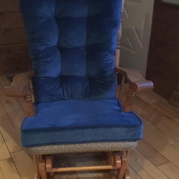 Linen Wingback Rocking Chair Cushion: Custom Glider Chair Pad - Etsy