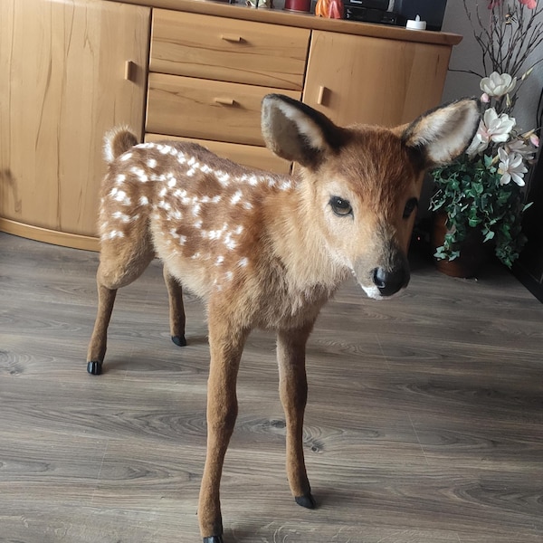 Spotted Deer Unique Faux Taxidermy Lifelike Spotted Deer Plush for Your ...
