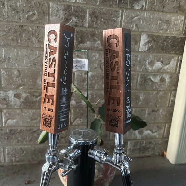 Custom Beer Tap Handle-laser Engraved With Chalkboard - Tap House ...