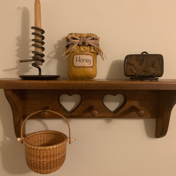 Primitive Salt Box House, Rectangle Door, Shelf Sitter, Wood and ...