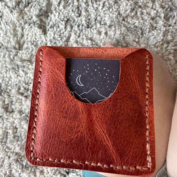 Leather Handmade Square Business Card Holder - Etsy