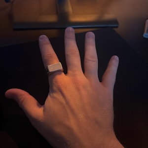 Men Onyx Rings/ Squircle Onyx Ring/ Black Onyx Signet/ Silver Onyx Men ...