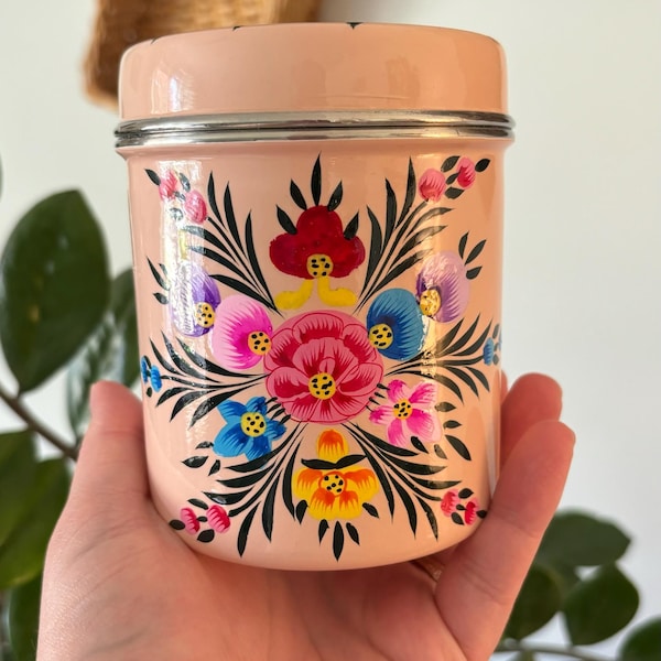 Hand Painted Masala Dabba Spice Tin, Spice Dabba, Beautiful Masala Box ...