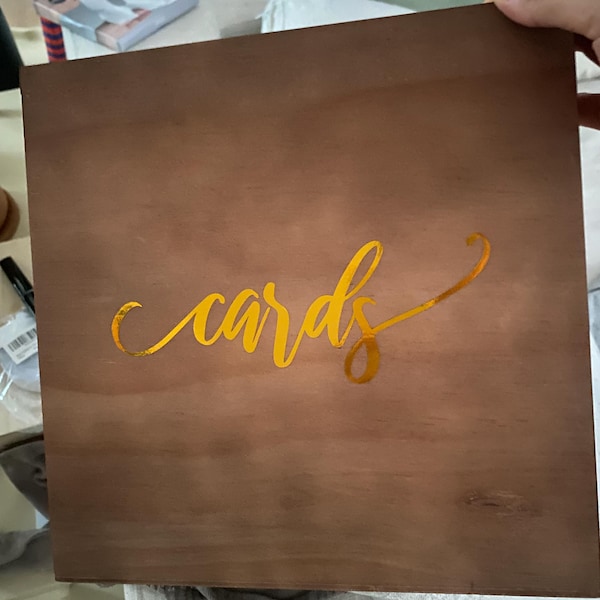 Cards Decal - Wedding Card Box Decal - DECAL ONLY - Wedding Decal ...