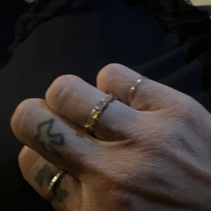 Dainty Paper Clip Chain Ring in Gold, Sterling Silver, Rose Gold ...