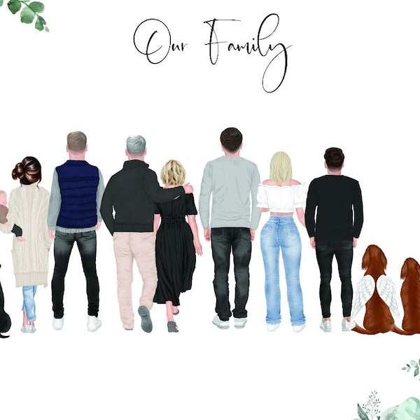 Our Family A4 A3 Print Family Gift Gifts Photo Wall Picture Frame Wall ...