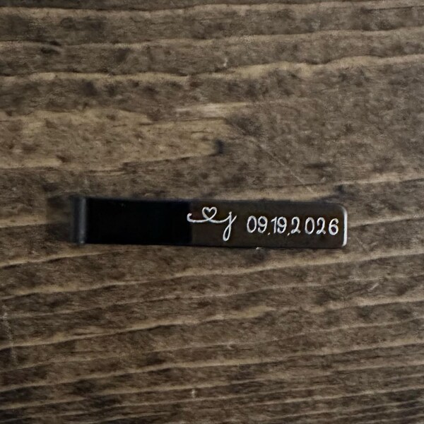 Custom Engraved Tie Bar, Engraved Tie Clip, Personalized Gift for ...