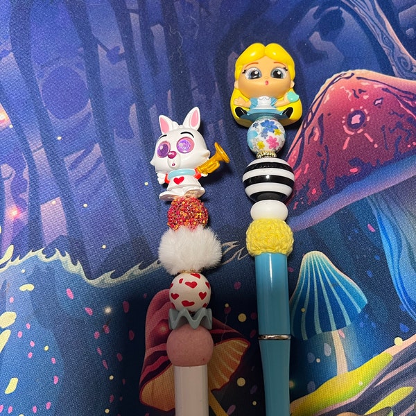 Disney Alice in Wonderland Inspired Autograph Pen, Beaded Ballpoint Pen ...