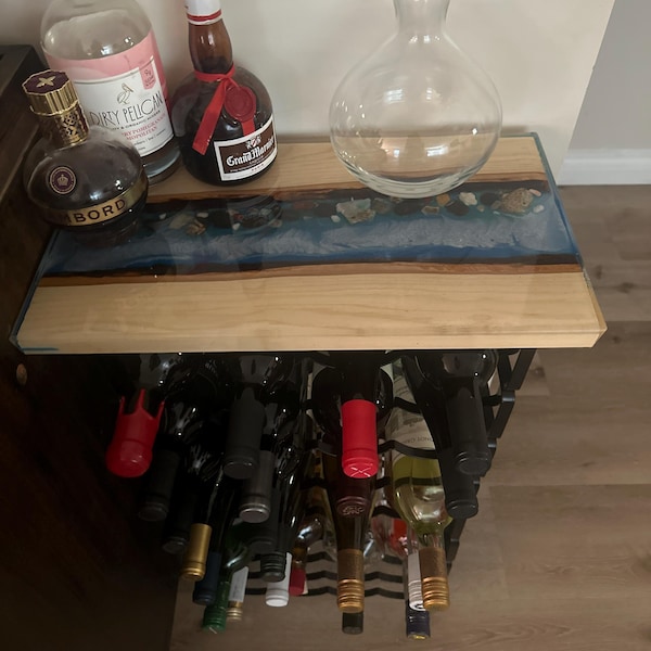 Golf River Table Live Edge End Table Artificial Turf Golf Table Epoxy ...