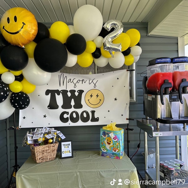 One Happy Dude Birthday Banner, 1 Happy Dude Banner, Smiley Face Banner ...