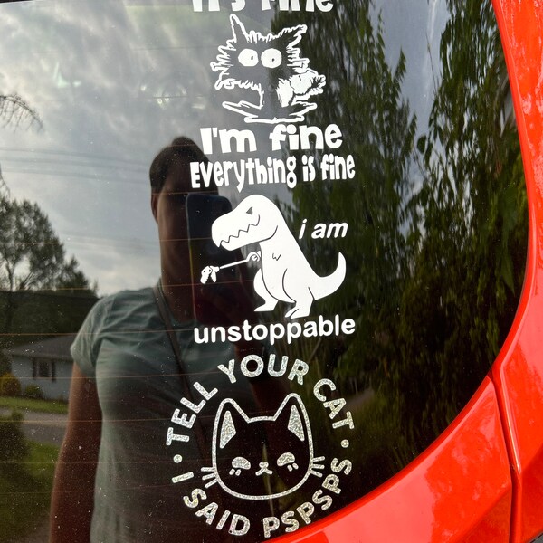 I Am Unstoppable Dinosaur JDM Funny Sticker Decal - Etsy