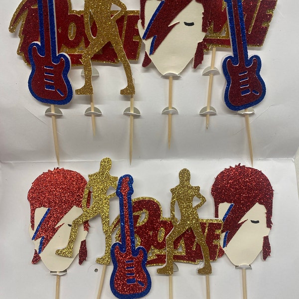 Elvis Birthday Party Decor: Rock N Roll Cupcake Toppers, Banner ...