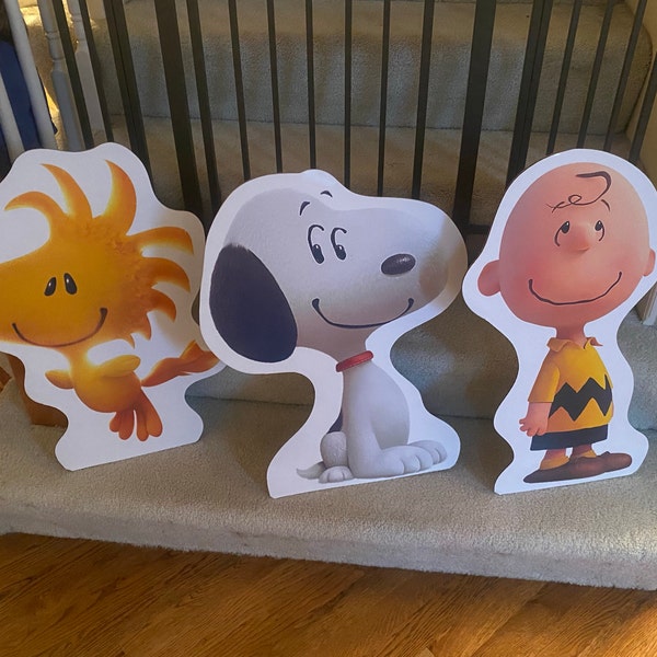 Peanuts Character Stands, 24in Tall, Party Signs, Cutouts, Standees ...