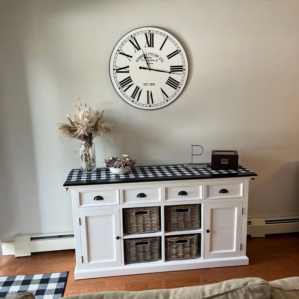 Hamilton White Wall Clock, Large Wall Clock, Choose From 8 Sizes. Extra ...