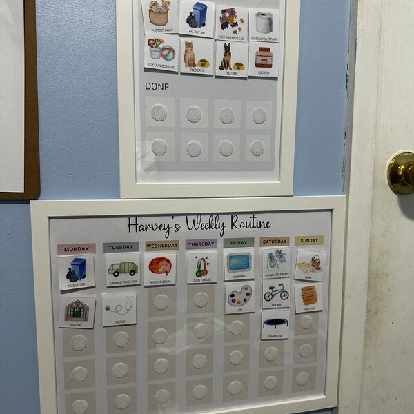 VISUAL CHORE CARDS & Charts for Kids | Responsibility Schedule ...