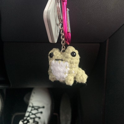 Cute Little Crochet Frog Keychain Green Frog Plush Amigurumi Crochet ...